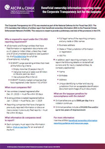 Beneficial Ownership Information Reporting Requirement under the Corporate Transparency Act ...
